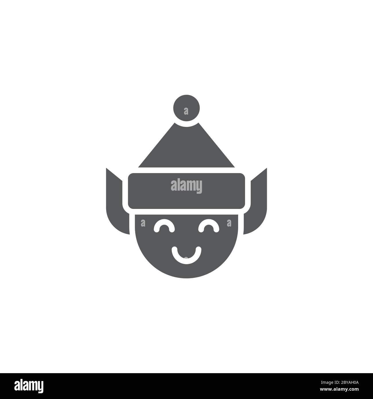 Elf vector icon symbol isolated on white background Stock Vector Image ...