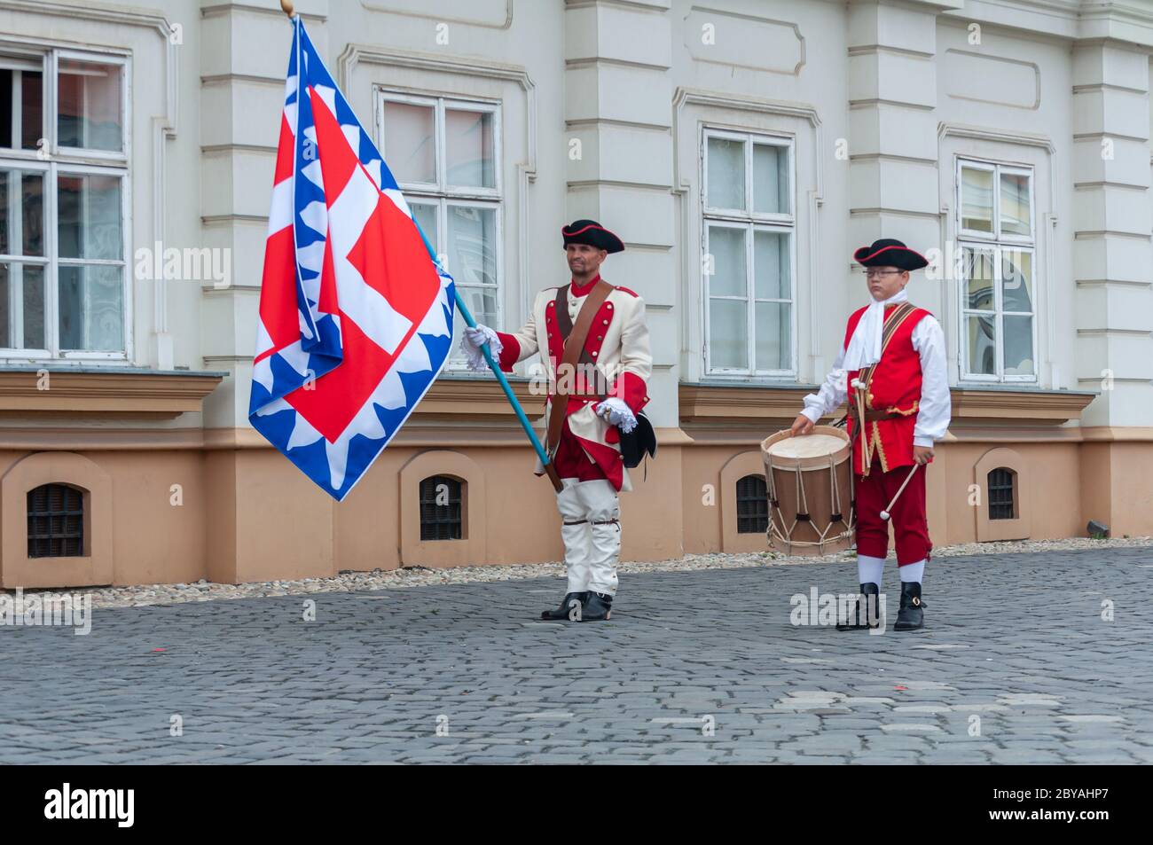 Timisoara, Romania - September 15, 2018: Parade of changing the guard ...