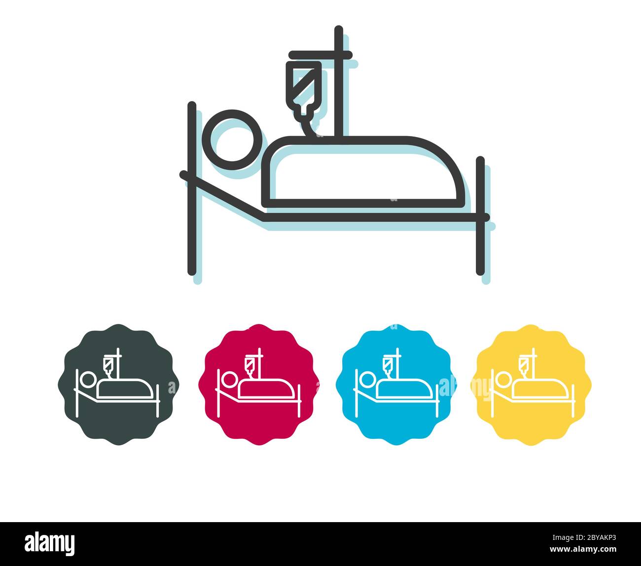 Hospital bed icon hi-res stock photography and images - Alamy