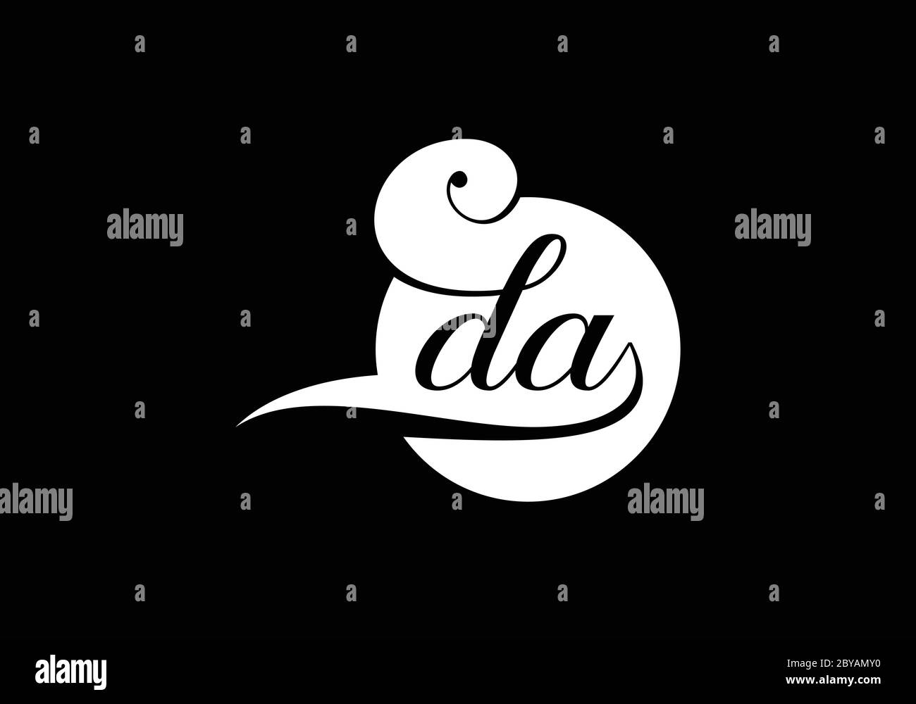 Initial Monogram Letter DA Logo Design Vector Template. DA Letter Logo ...