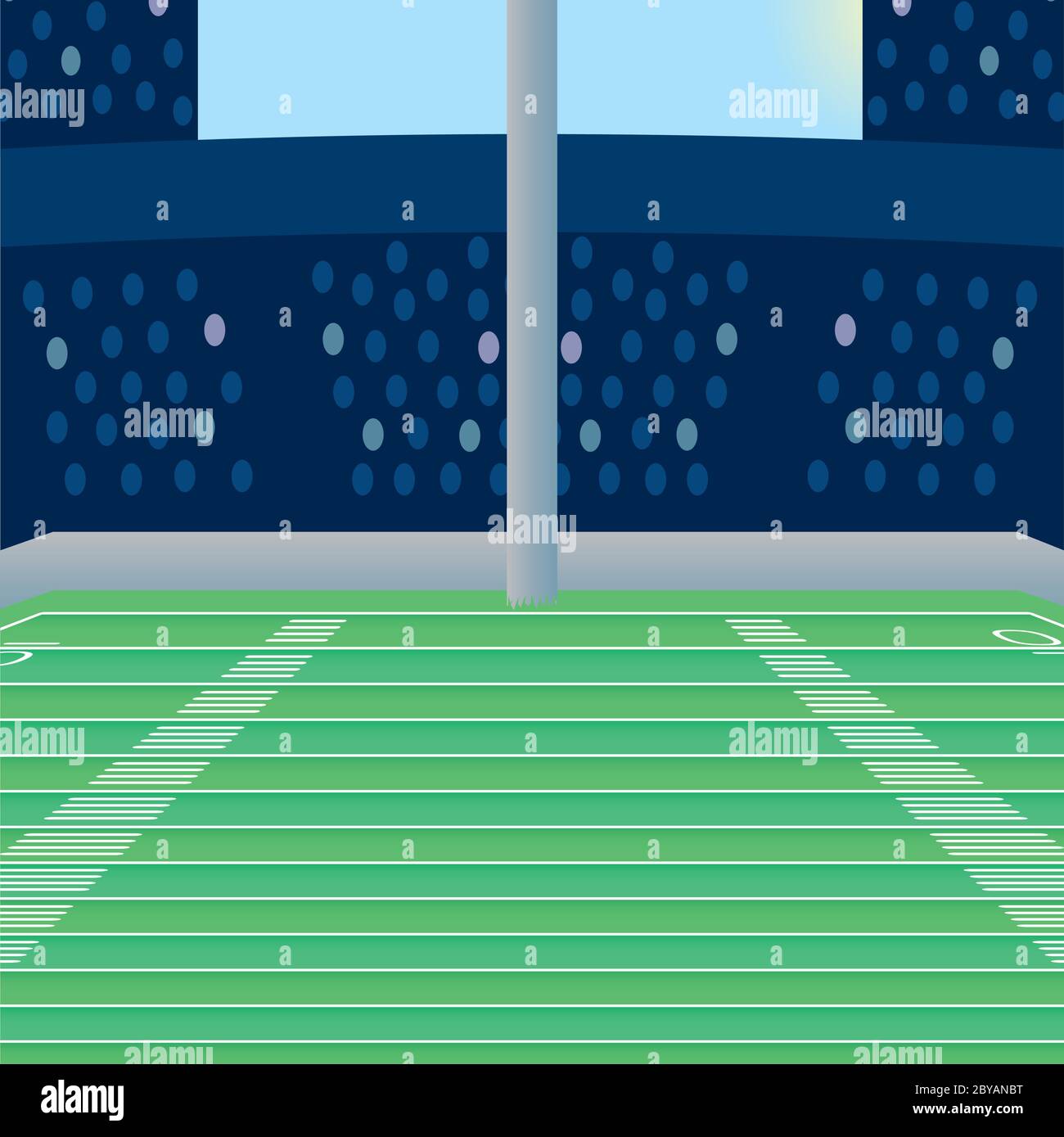 american football field scene icon vector illustration design Stock ...