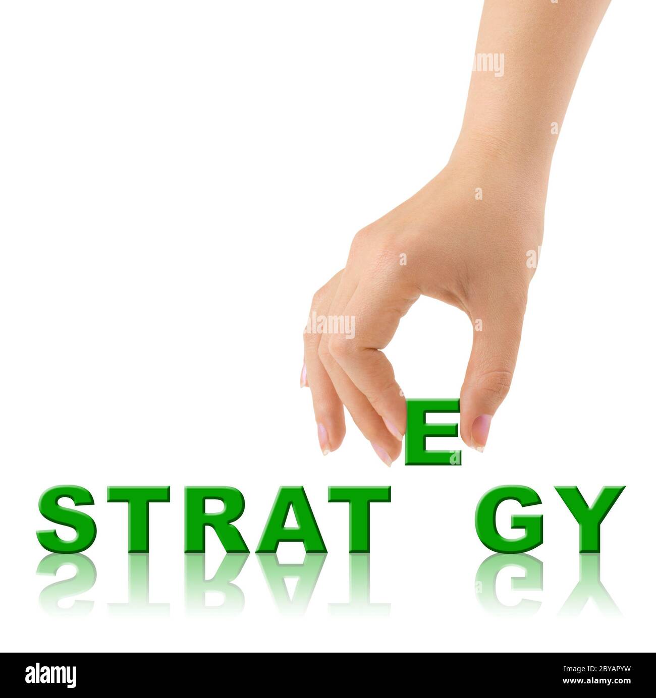 Hand and word Strategy Stock Photo - Alamy
