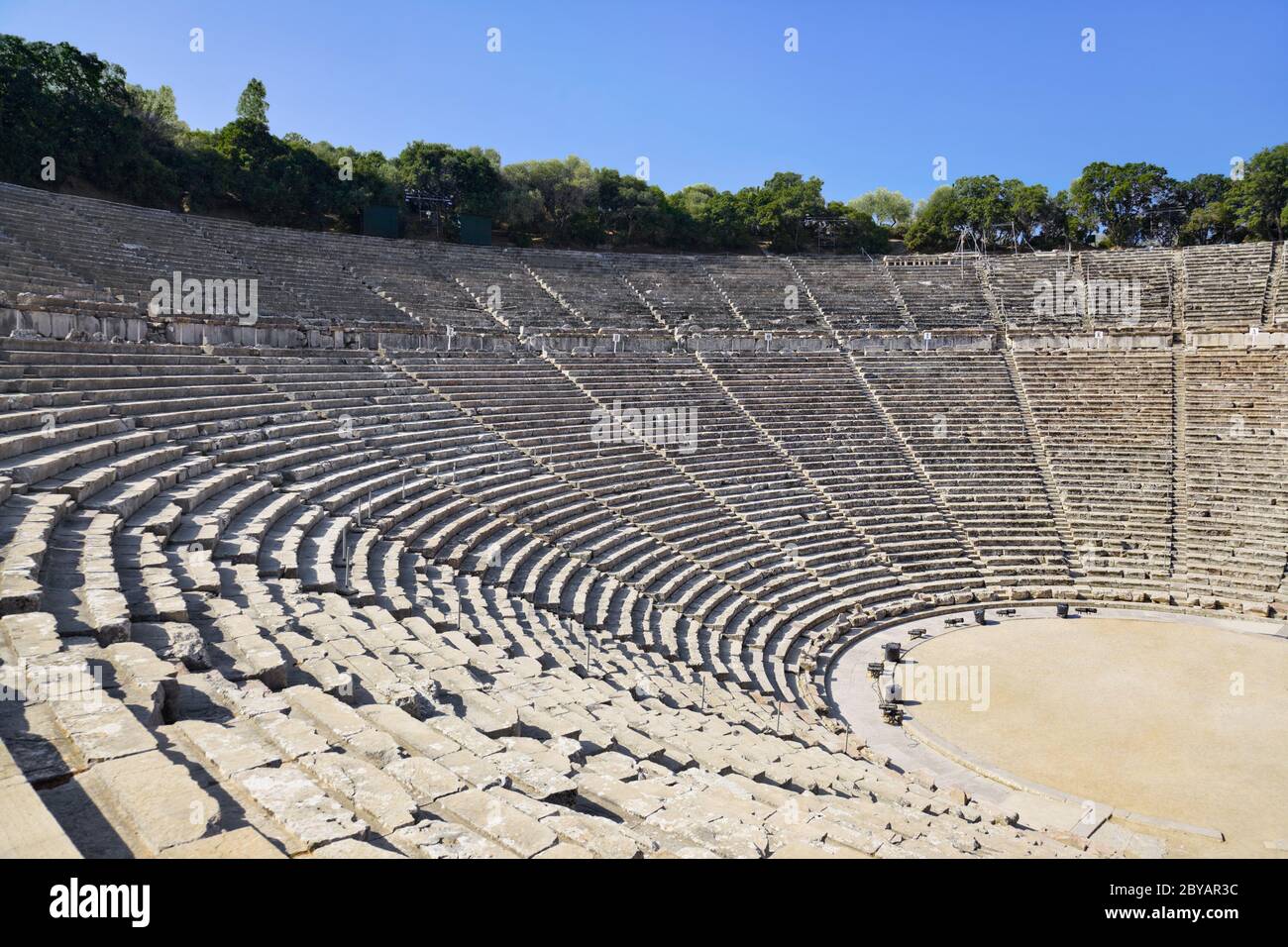 Ruins of Epidaurus amphitheater, Greece Stock Photo - Alamy
