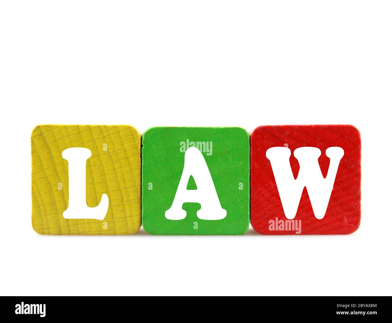 isolated text in wooden building blocks Stock Photo - Alamy