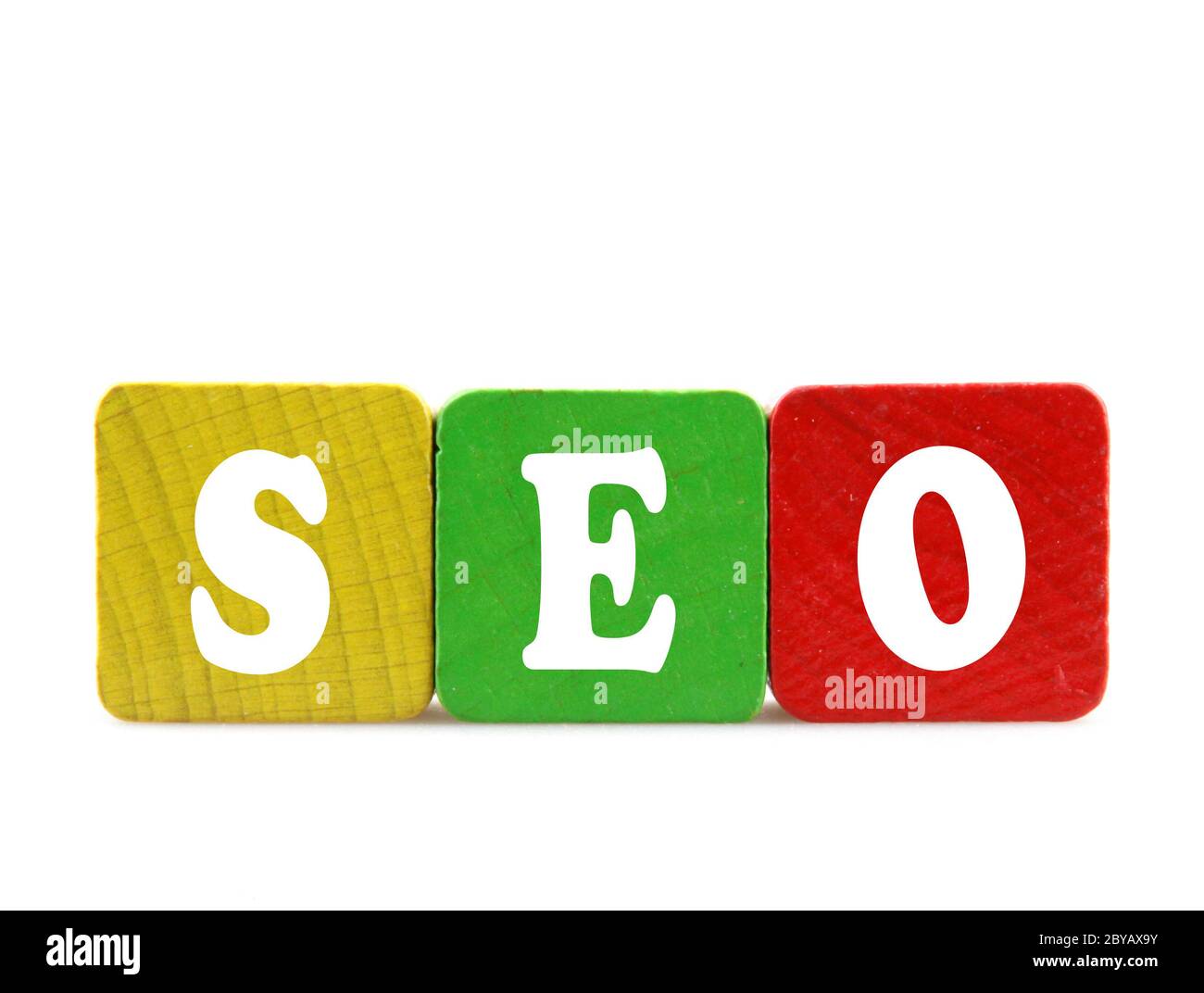 isolated text in wooden building blocks Stock Photo - Alamy