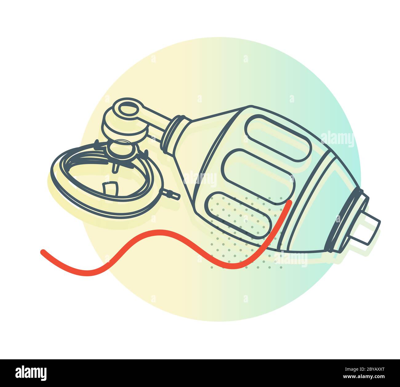 Manual Resuscitator - Non Invasive Ventilation Support - Icon as EPS 10 ...