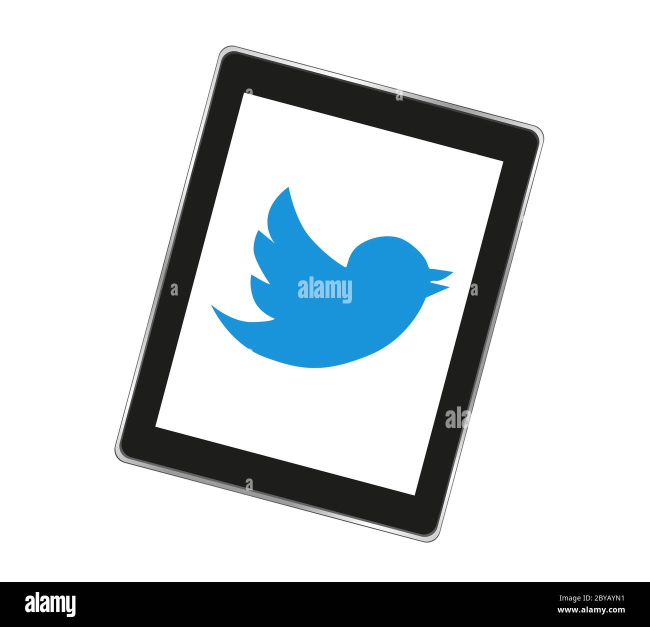 Twitter logo on white background. Twitter is a social networking and ...