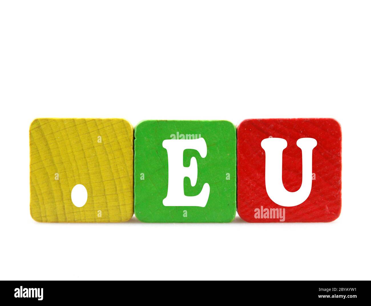 eu - isolated text in wooden building blocks Stock Photo - Alamy