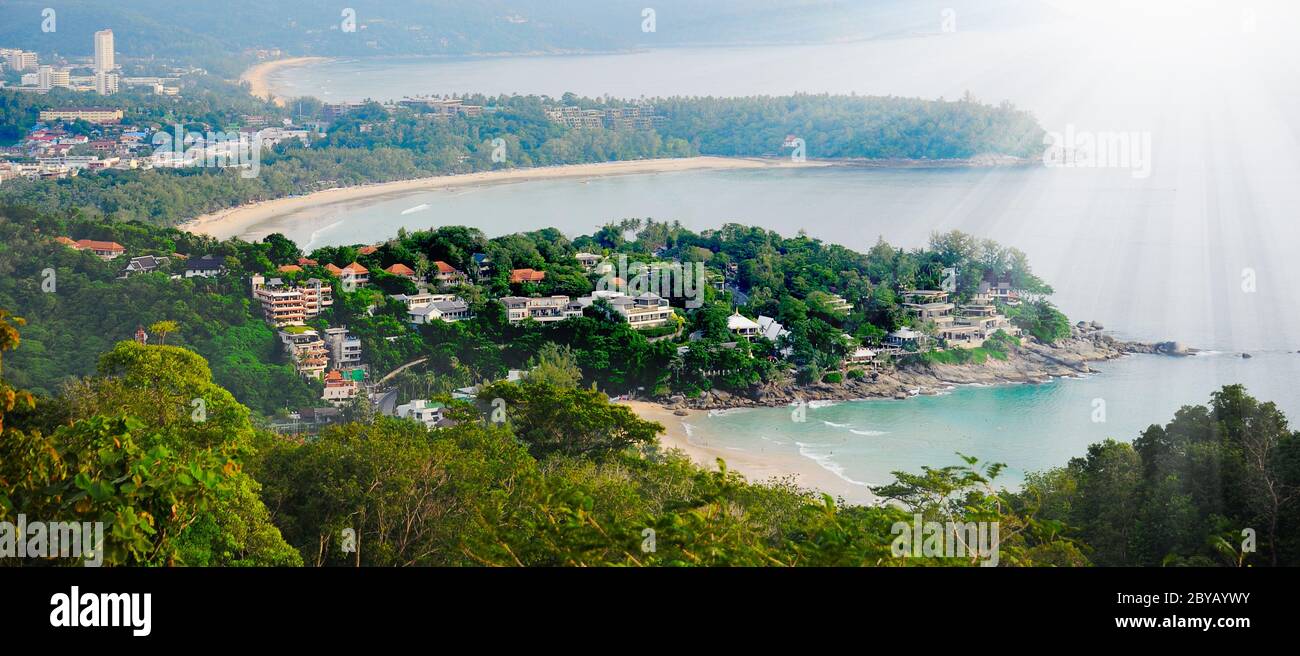 Sunny resort town by the sea Stock Photo - Alamy