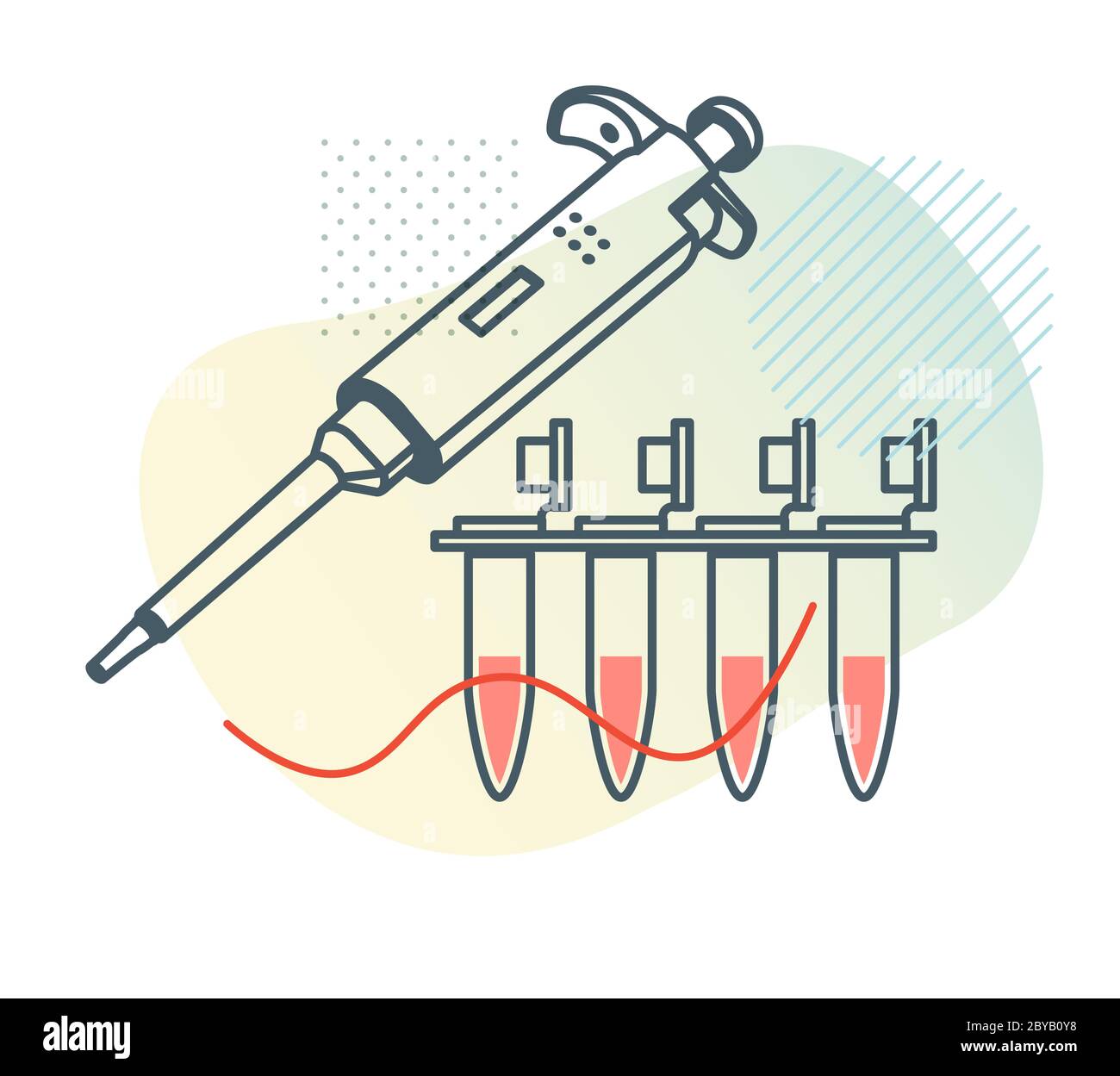 Micropipette - PCR Testing Lab Apparatus - Illustration as EPS 10 File ...