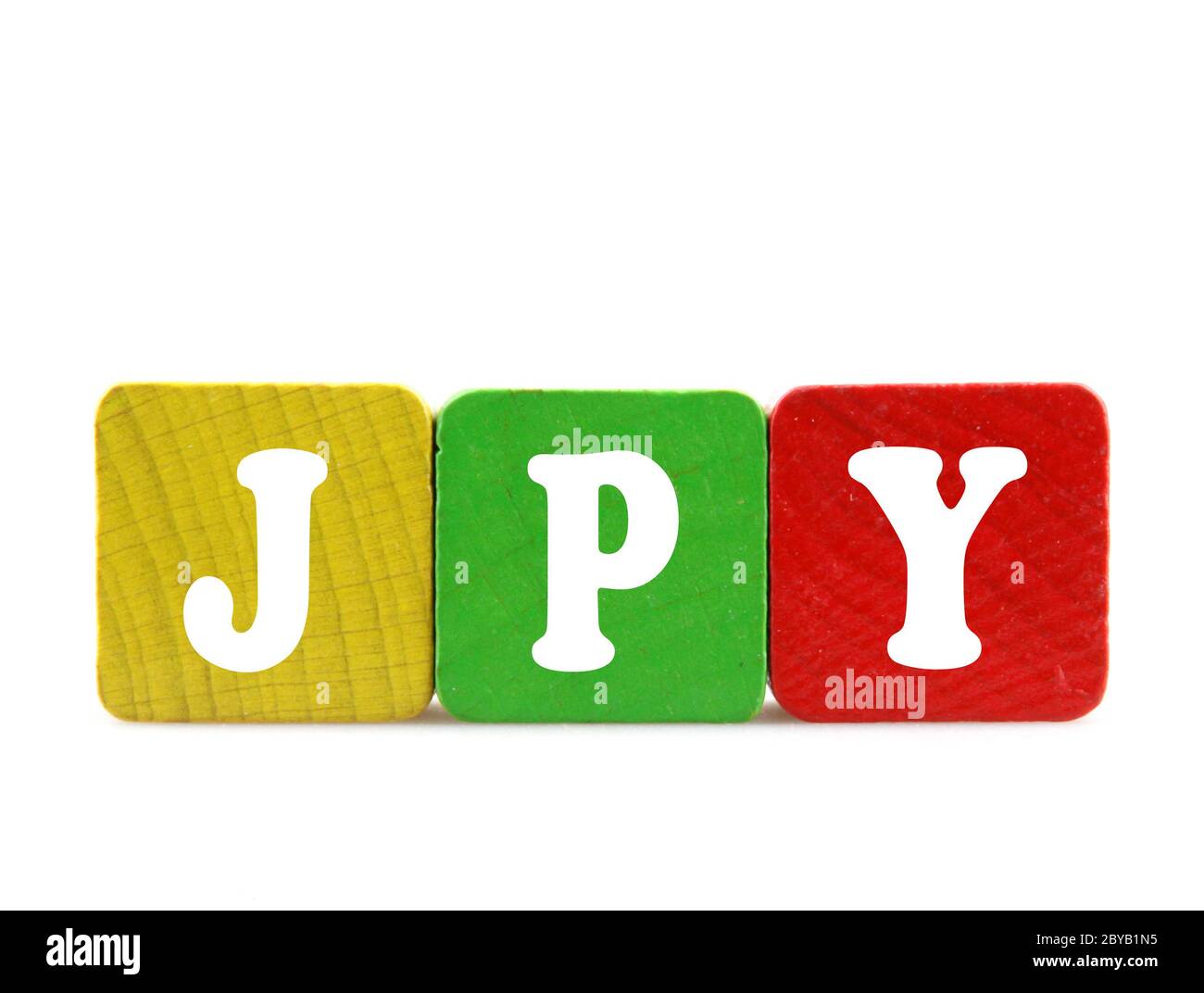 japanese yen - isolated text in wooden building blocks Stock Photo - Alamy