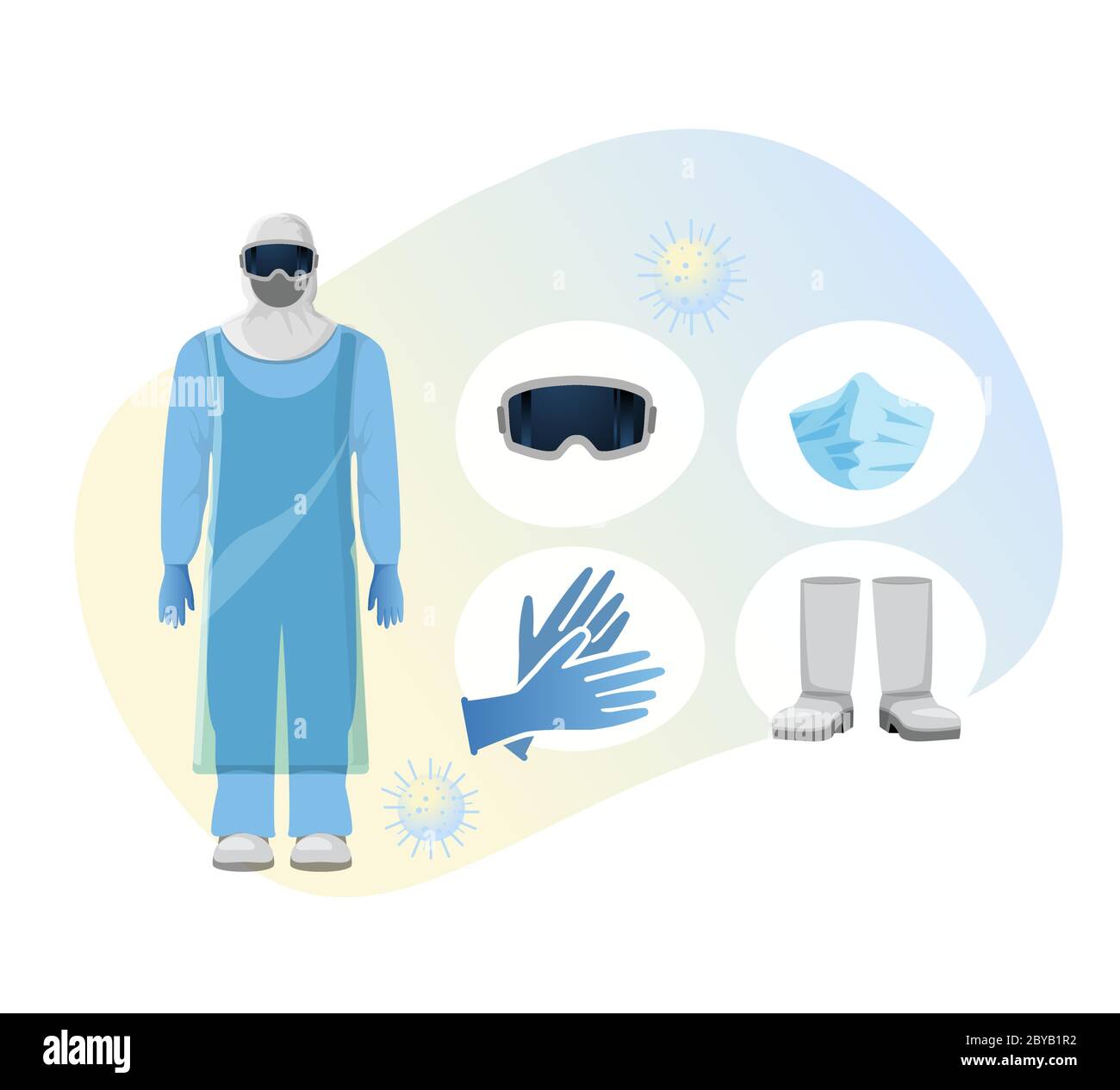 Personal Protective Equipment for Health Worker - Icon as EPS 10 File ...