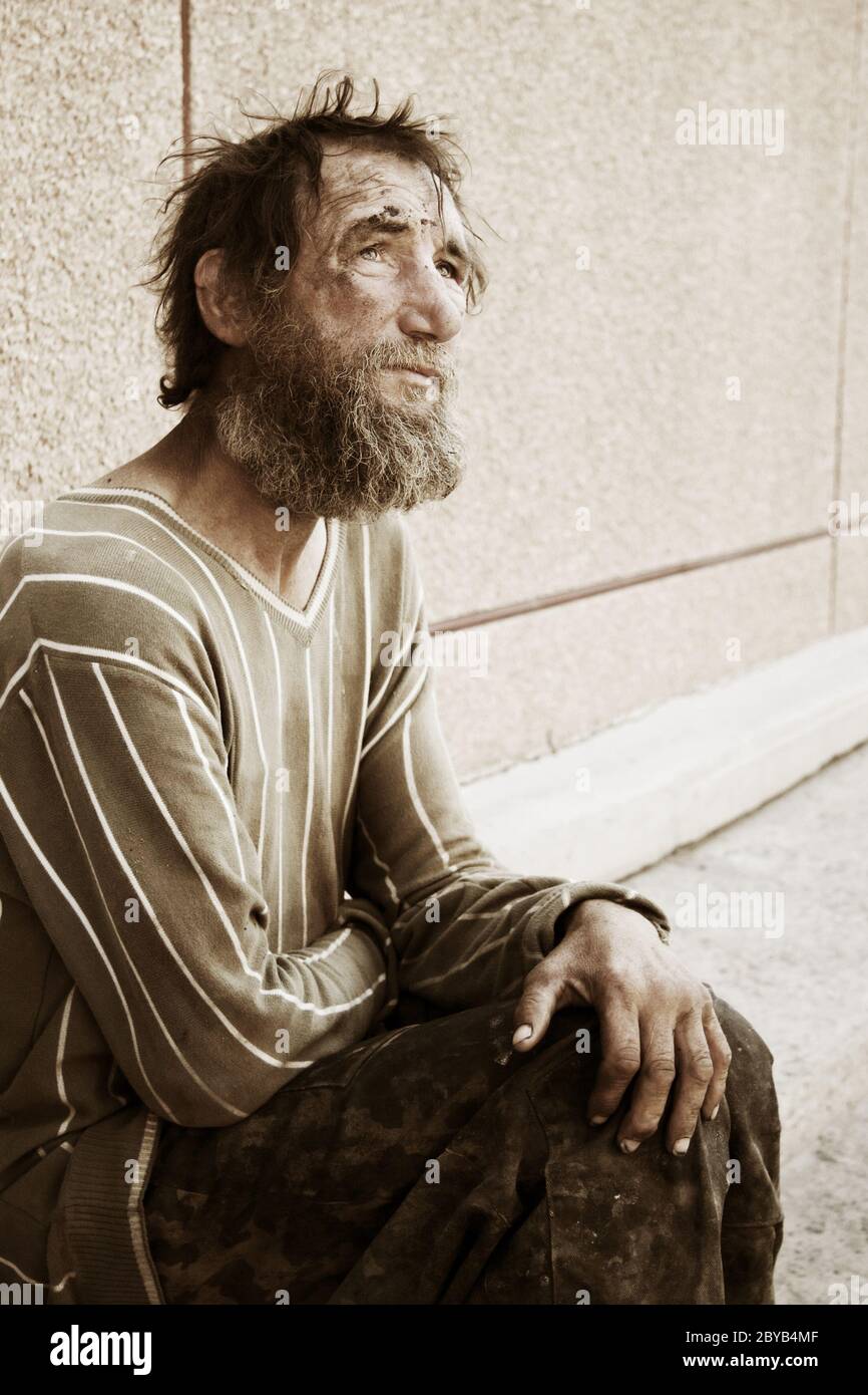 Alcohol alcoholism homeless beard hi-res stock photography and images ...