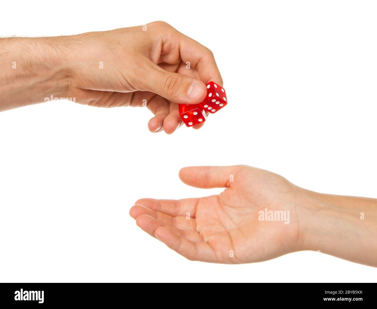 Woman Hand Rolling Dice