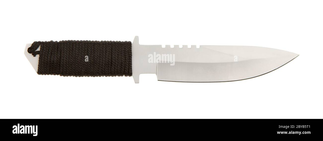 Sharpened metal blade with braided handle Stock Photo - Alamy