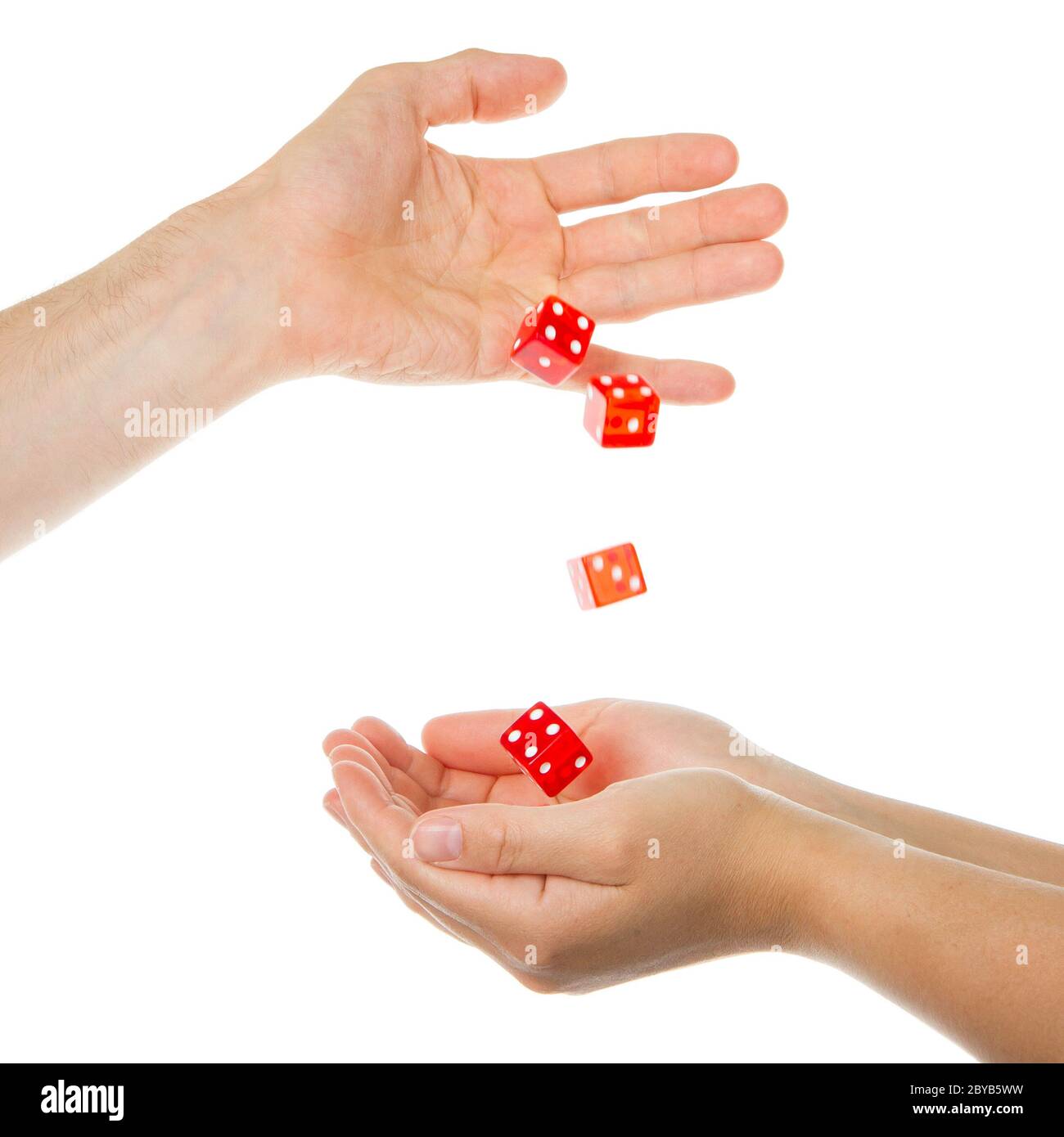 Hand throwing dice woman hi-res stock photography and images - Alamy