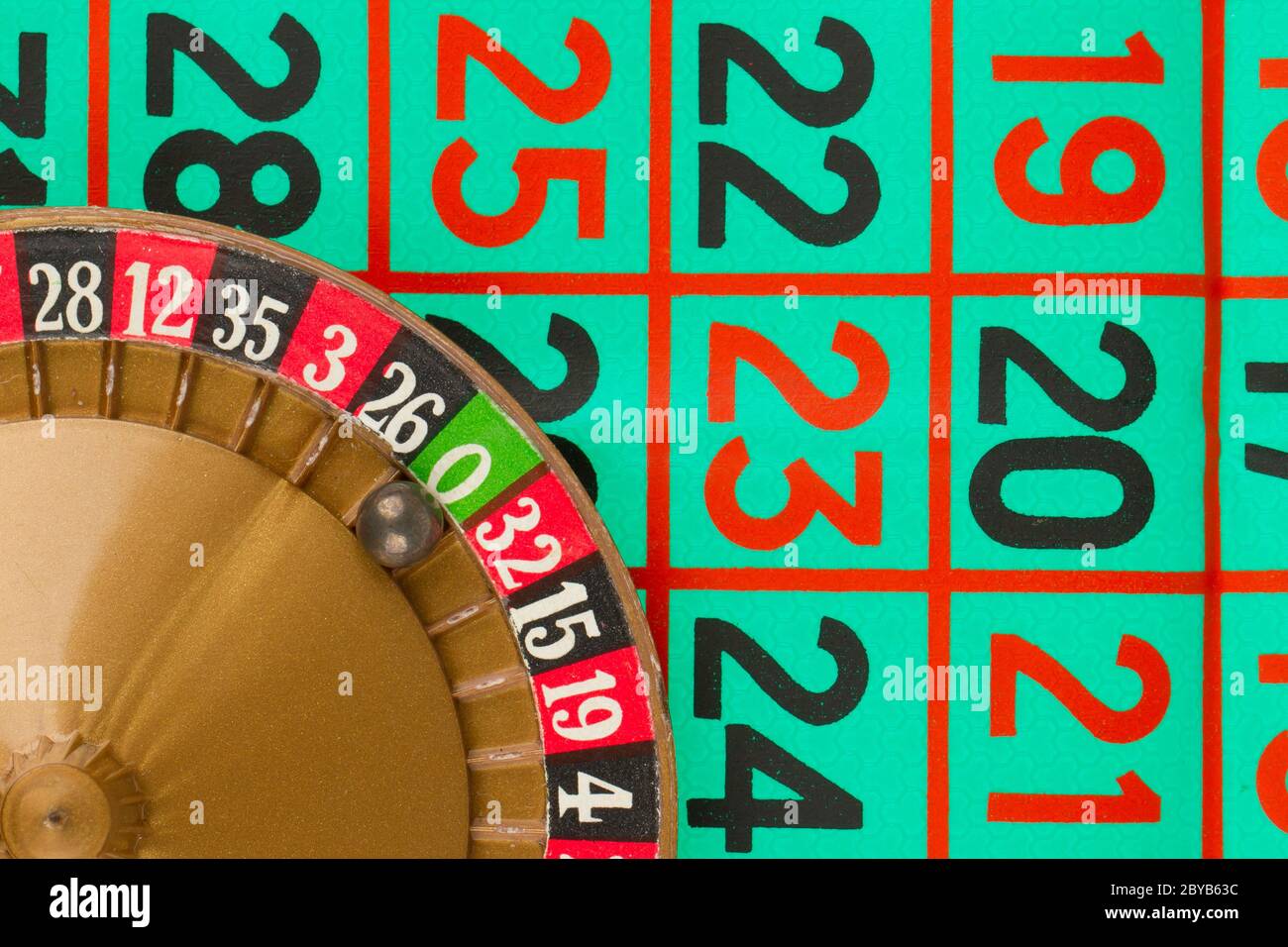 Roulette table, wheel and ball Stock Photo - Alamy