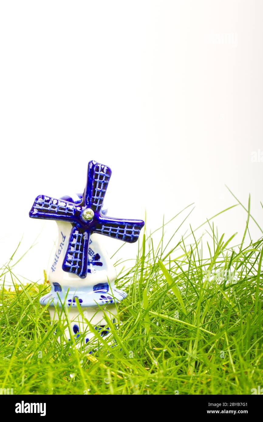 Dutch mini porcelain windmill Stock Photo - Alamy