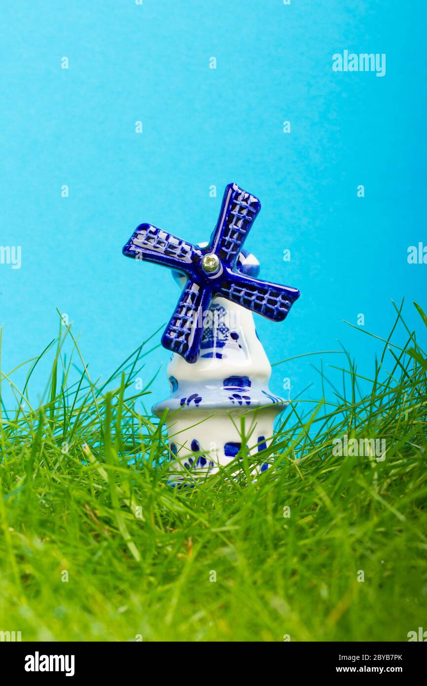 Dutch mini porcelain windmill Stock Photo - Alamy