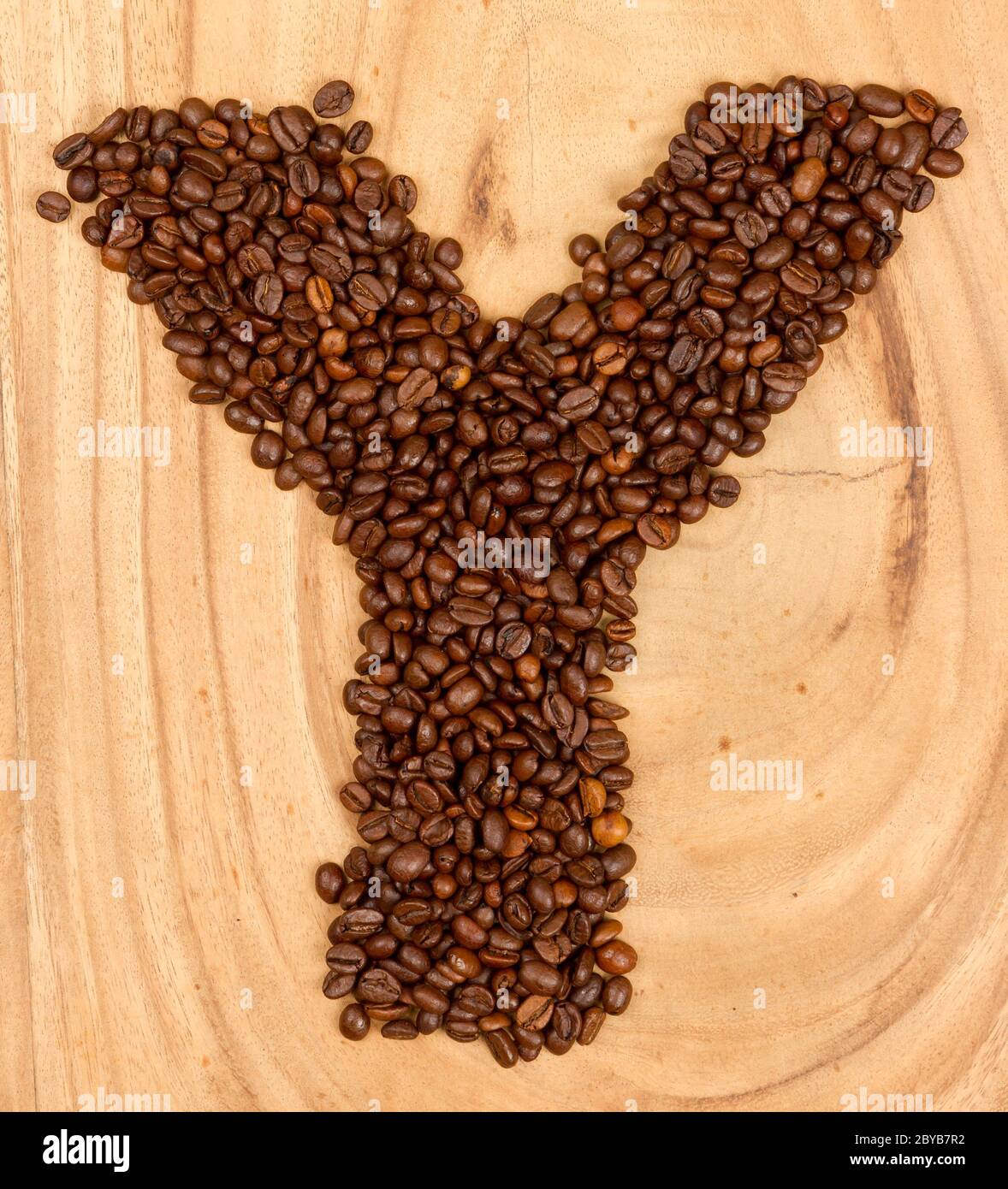 Letter Y, alphabet from coffee beans Stock Photo - Alamy