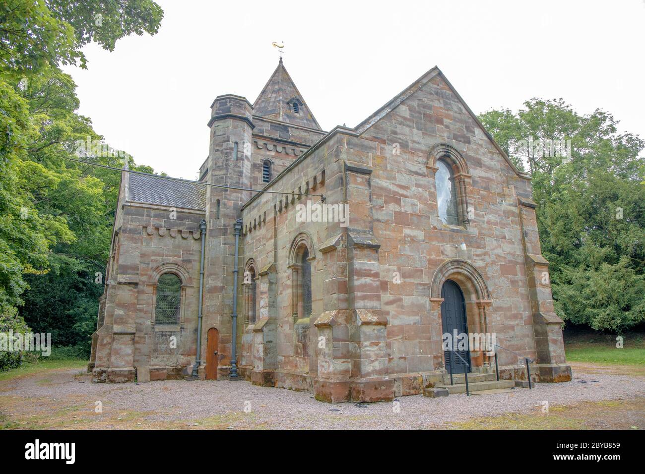 St Thomas's Church at Butterton in Staffordshire a typical English ...