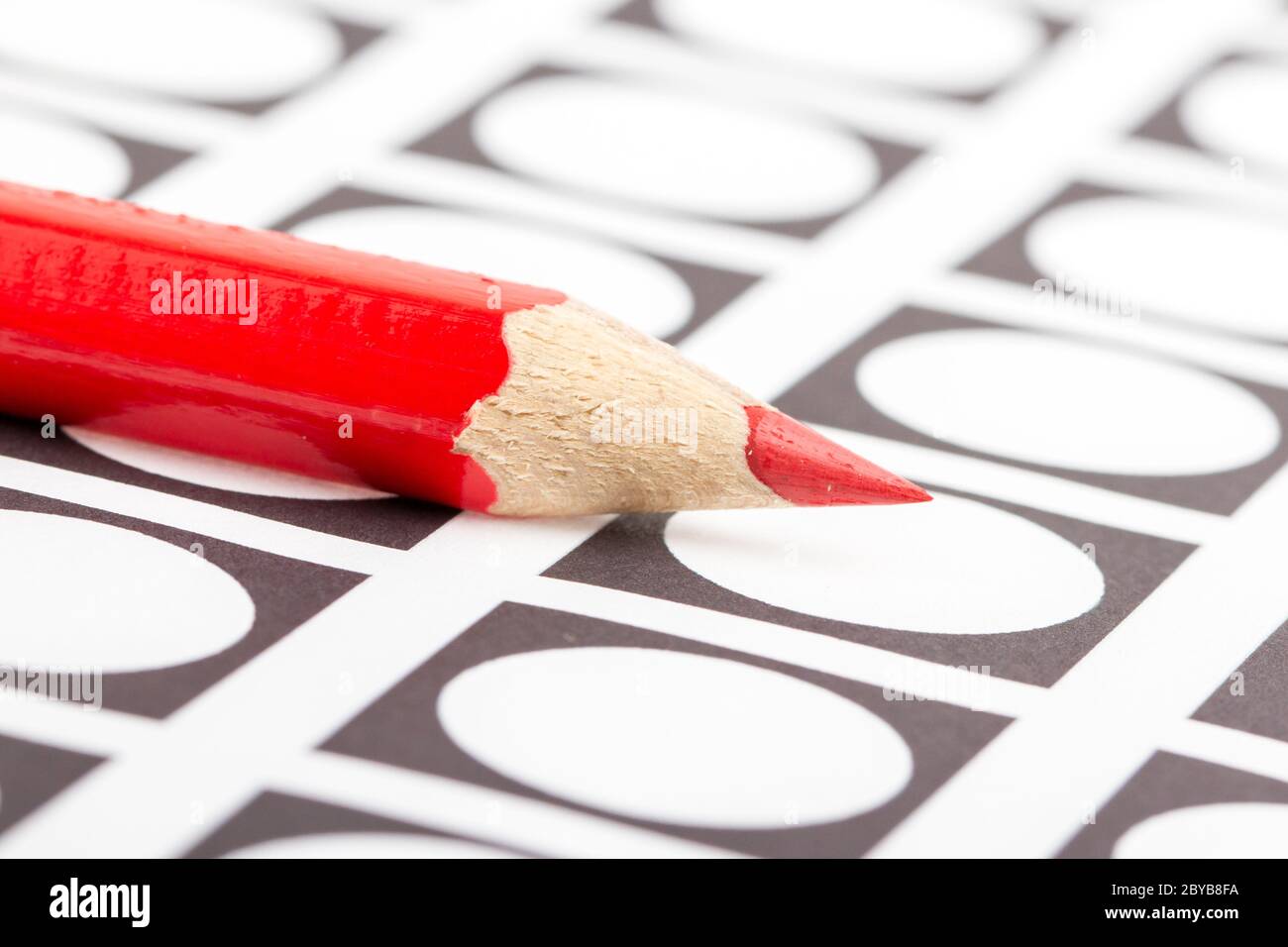 Red pencil used for voting Stock Photo - Alamy