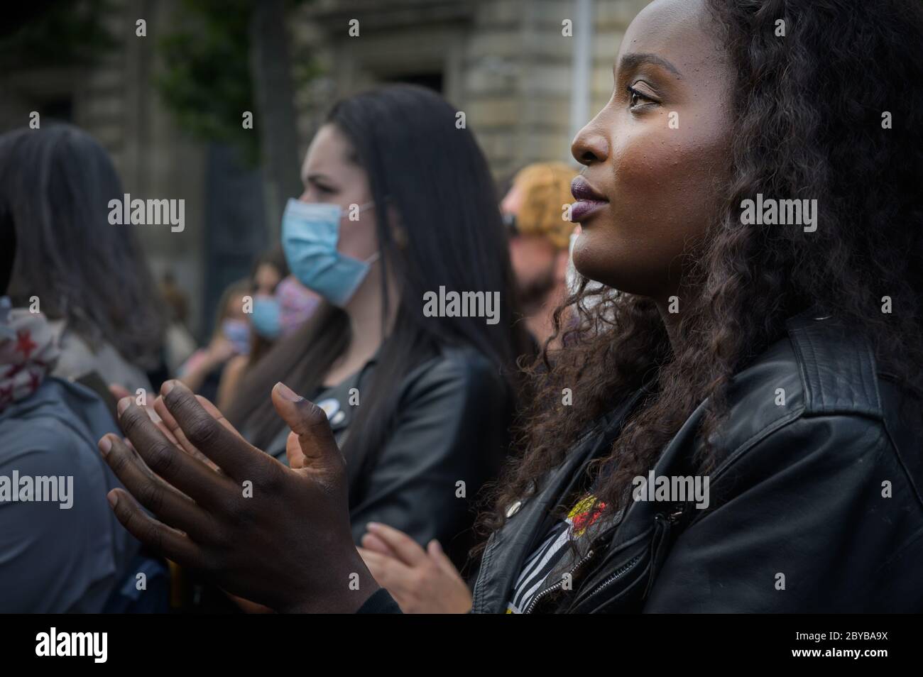 PARIS, FRANCE, JUNE 09 2020 : protest against racism and violence in ...