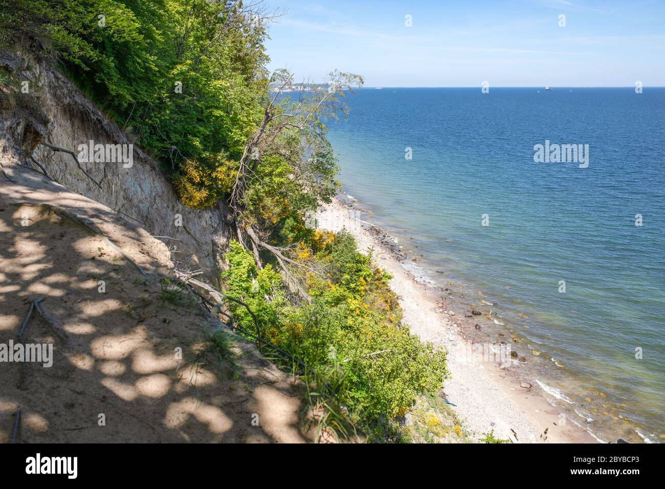 Cliffs to Gdynia Orlowo, Poland. The polish Baltic Sea coast. Summer ...
