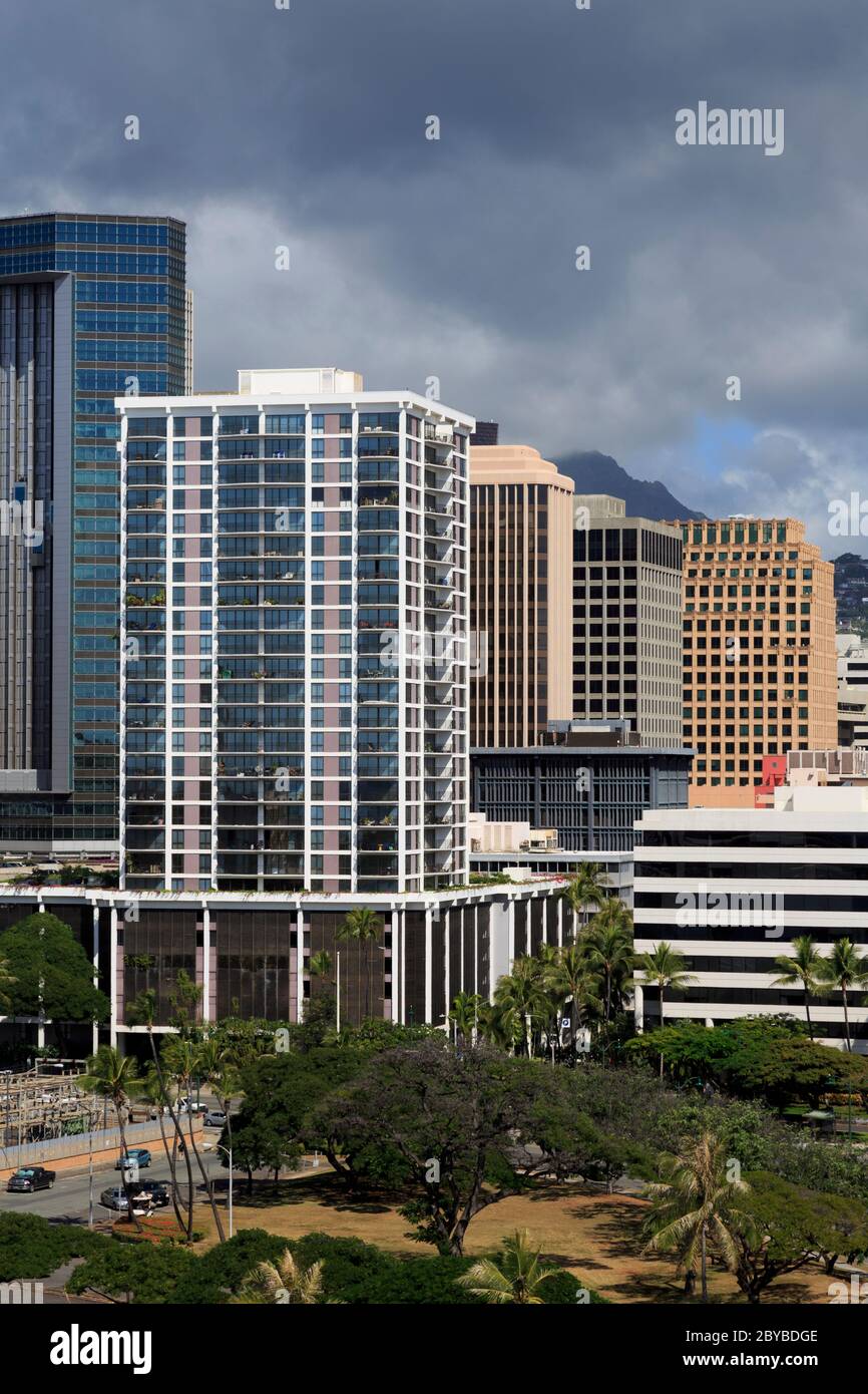 Honolulu skyline, Oahu Island, Hawaii, USA Stock Photo - Alamy