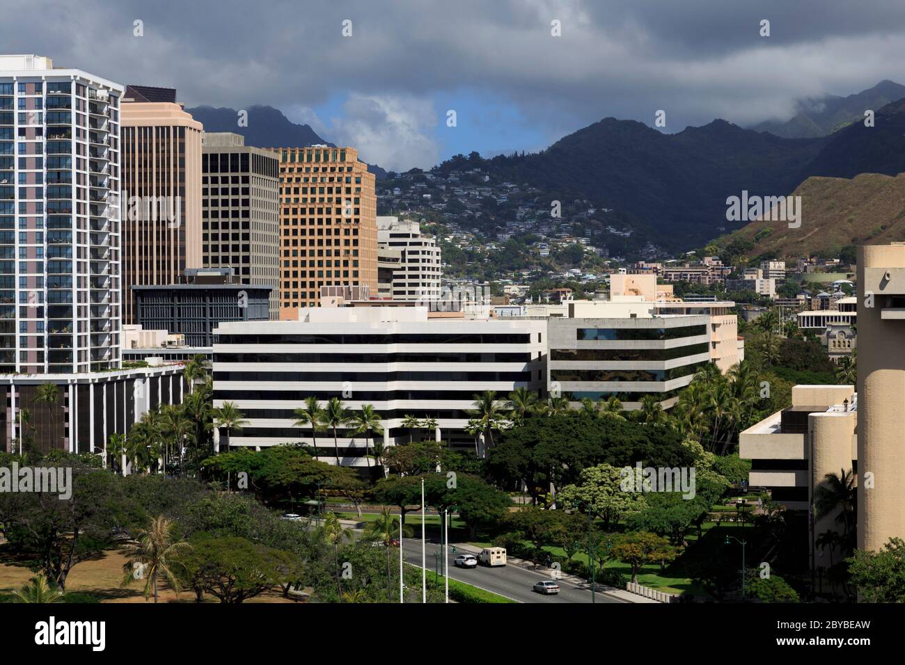 Honolulu skyline, Oahu Island, Hawaii, USA Stock Photo - Alamy