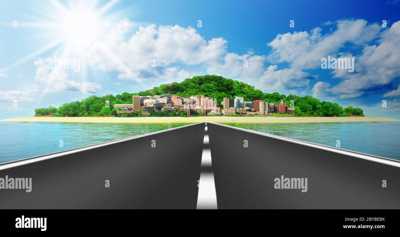 Express road disappearing over the horizon Stock Photo - Alamy