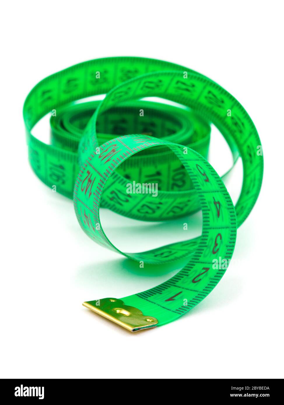 Green measuring tape Stock Photo - Alamy