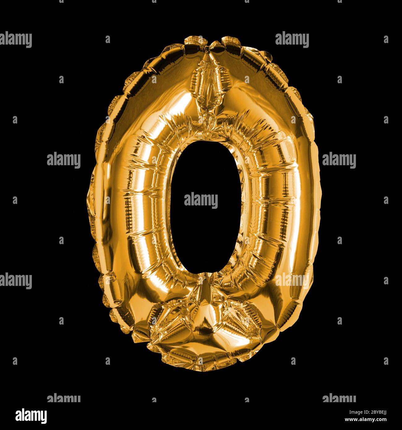 Gold Foil Balloon - 3D Number Stock Photo - Alamy
