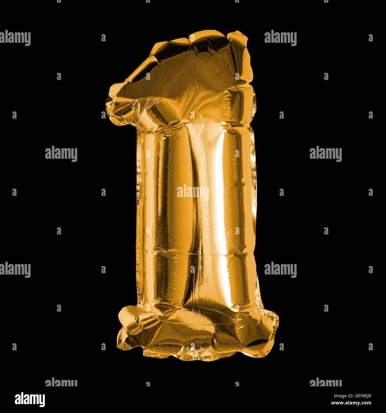 Gold Foil Balloon - 3D Number Stock Photo - Alamy