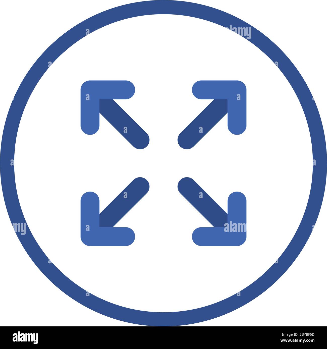 Arrows in four directions inside circle design of web forward and ...