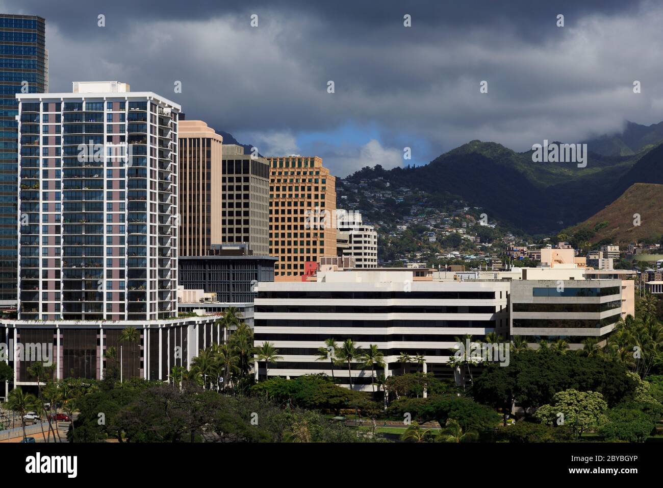 Honolulu skyline, Oahu Island, Hawaii, USA Stock Photo - Alamy