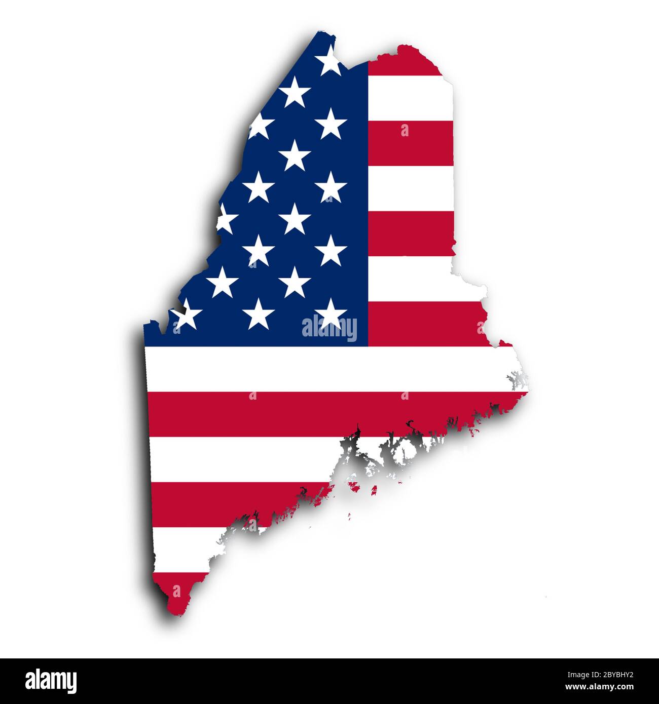 Map of Maine Stock Photo - Alamy