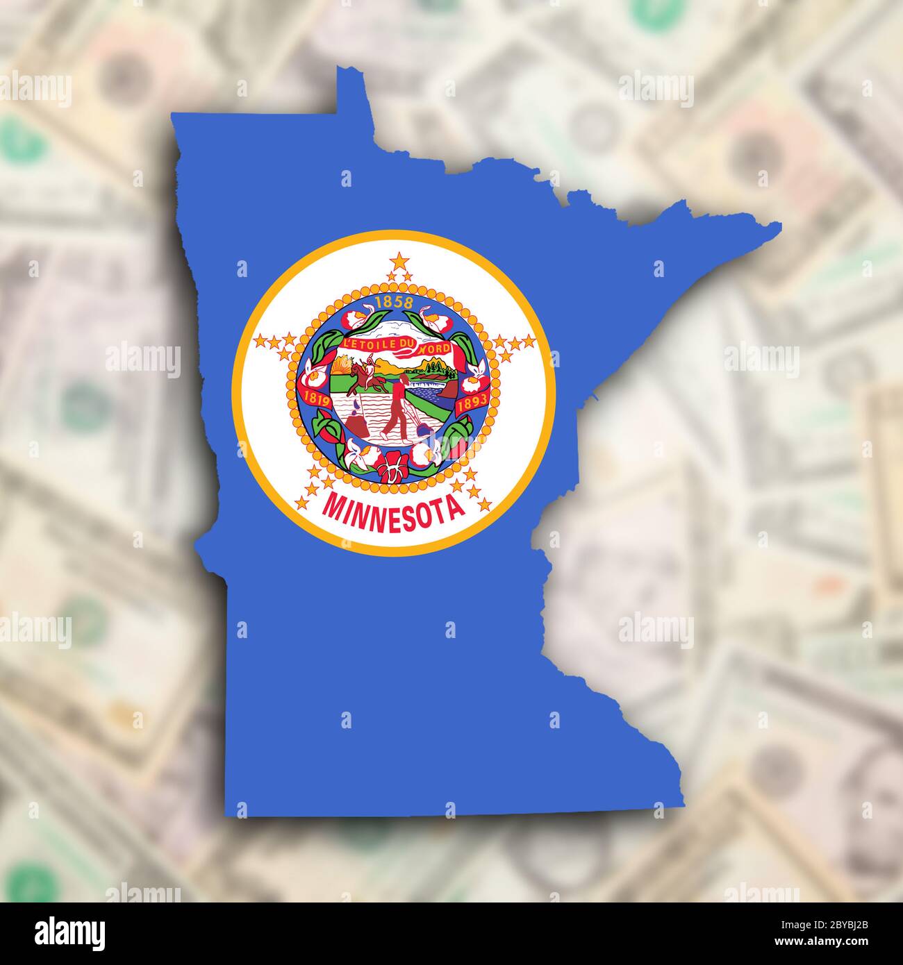 Map of Minnesota Stock Photo - Alamy