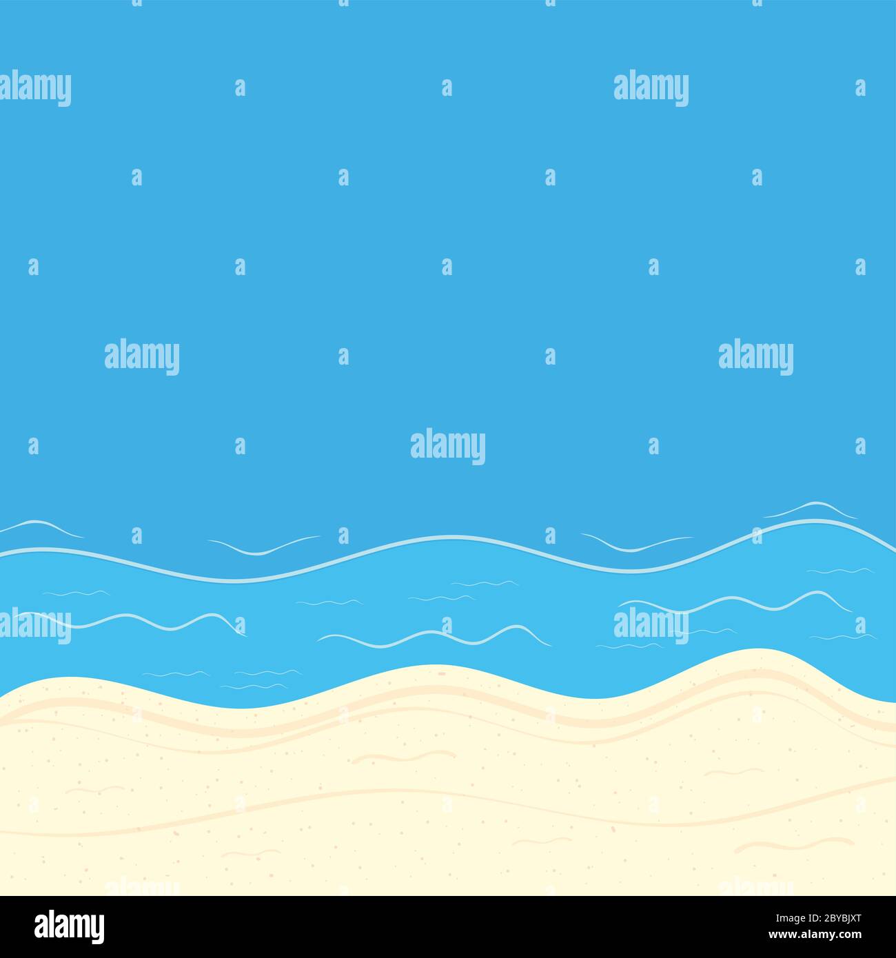 beach with blue sea vector illustration background Stock Vector Image ...