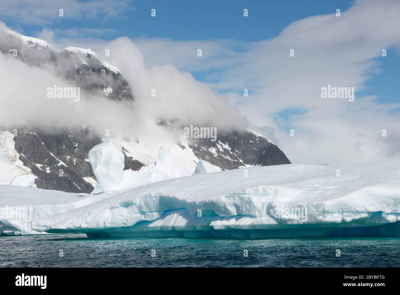 The iceberg grave yard in Pleneau Bay, Port Charcot Antarctica Stock ...