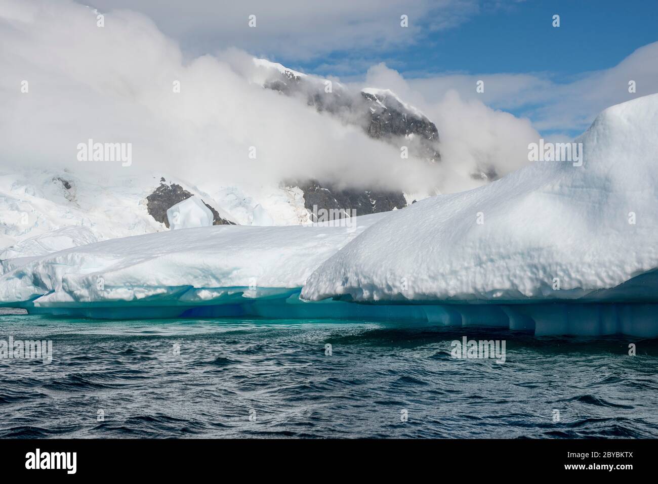 The iceberg grave yard in Pleneau Bay, Port Charcot Antarctica Stock ...