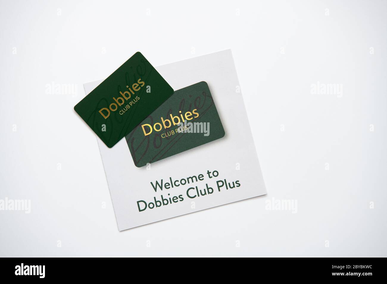 Dobbies Club Plus card for Dobbies Garden Centres - UK Stock Photo - Alamy