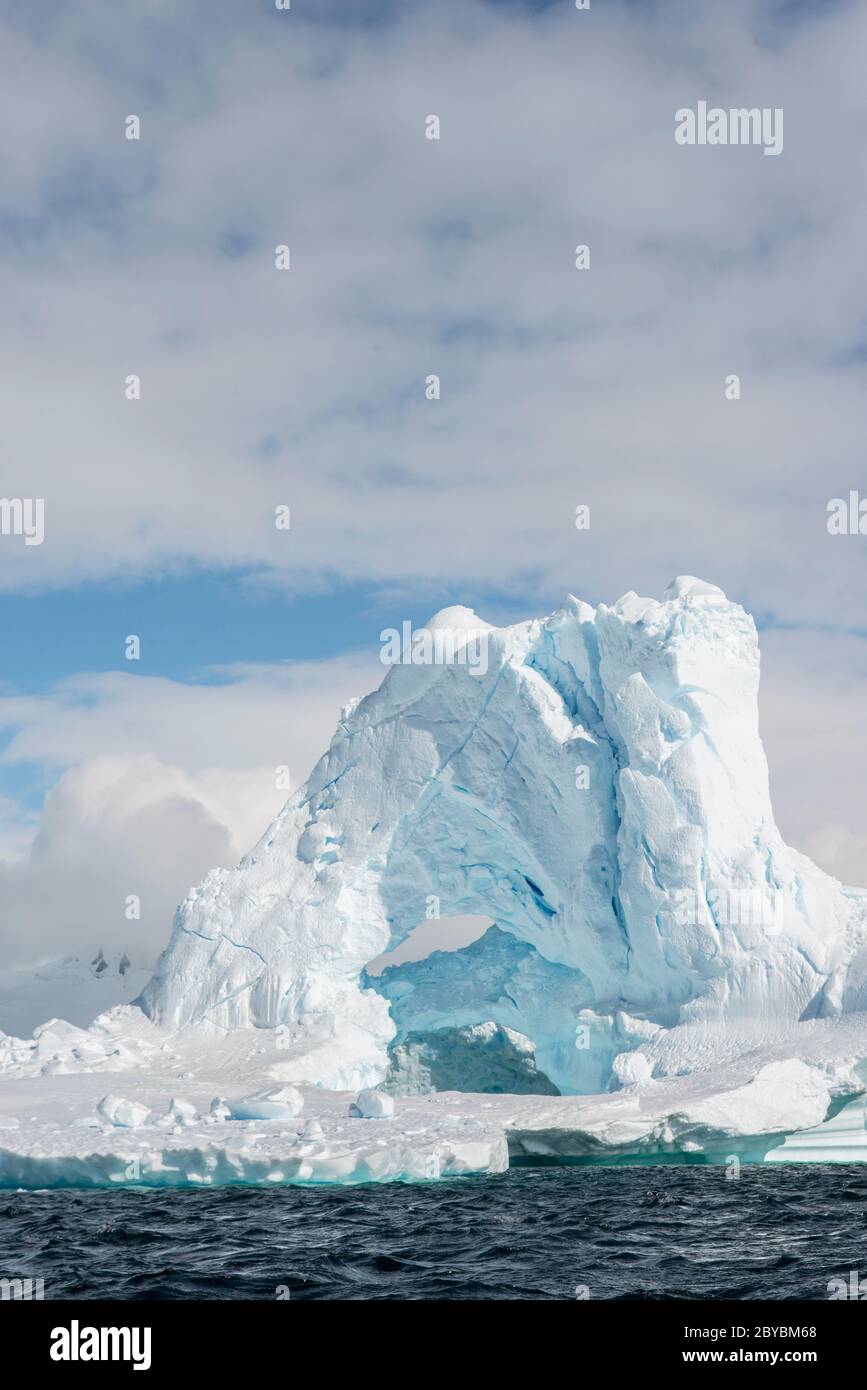 The iceberg grave yard in Pleneau Bay, Port Charcot Antarctica Stock ...