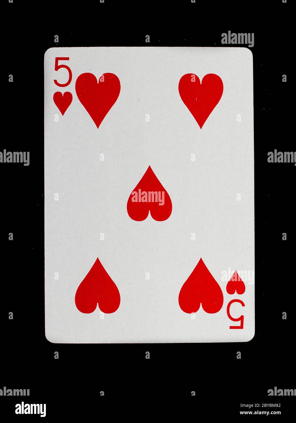 Playing card (five Stock Photo - Alamy