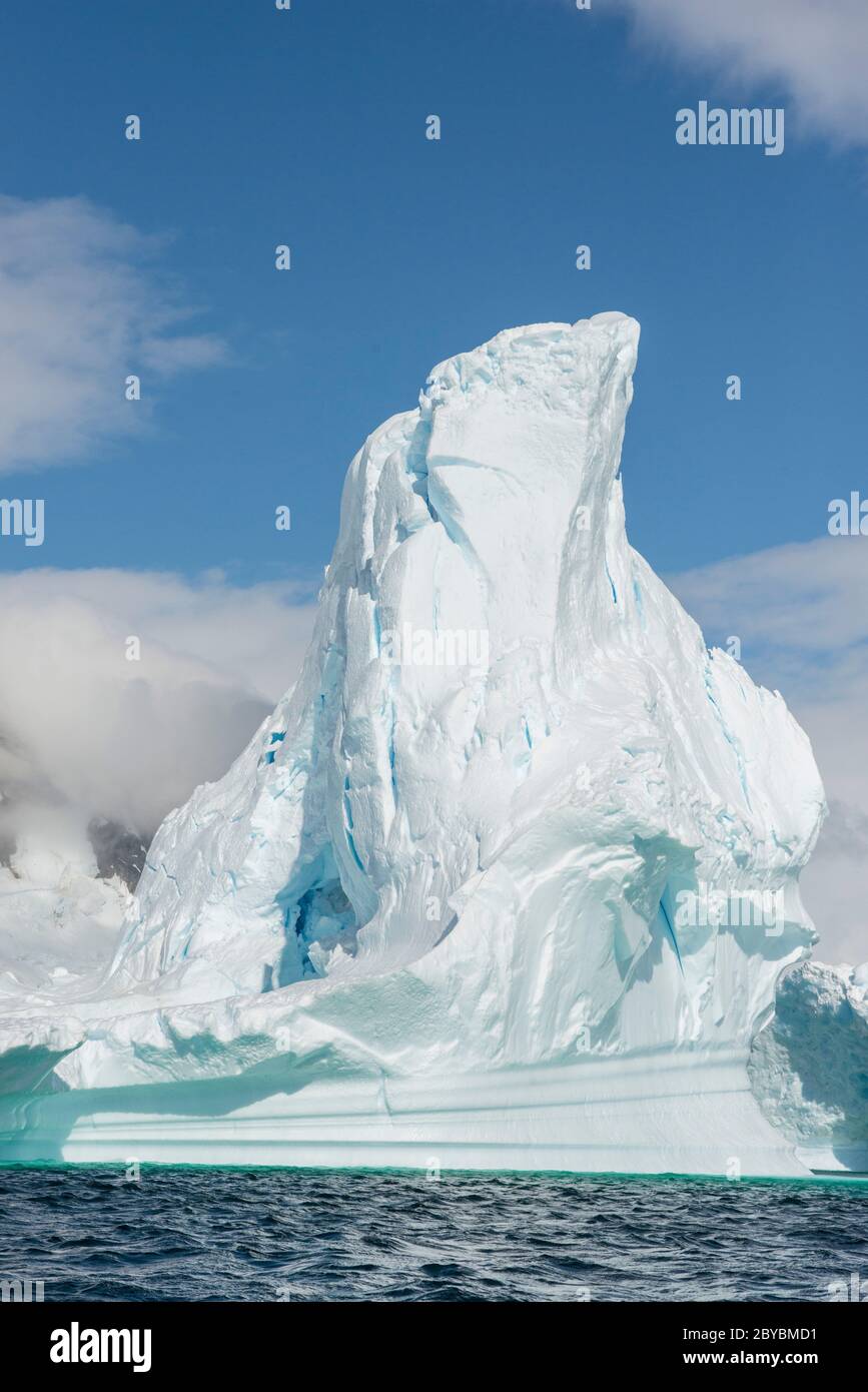 The iceberg grave yard in Pleneau Bay, Port Charcot Antarctica Stock ...
