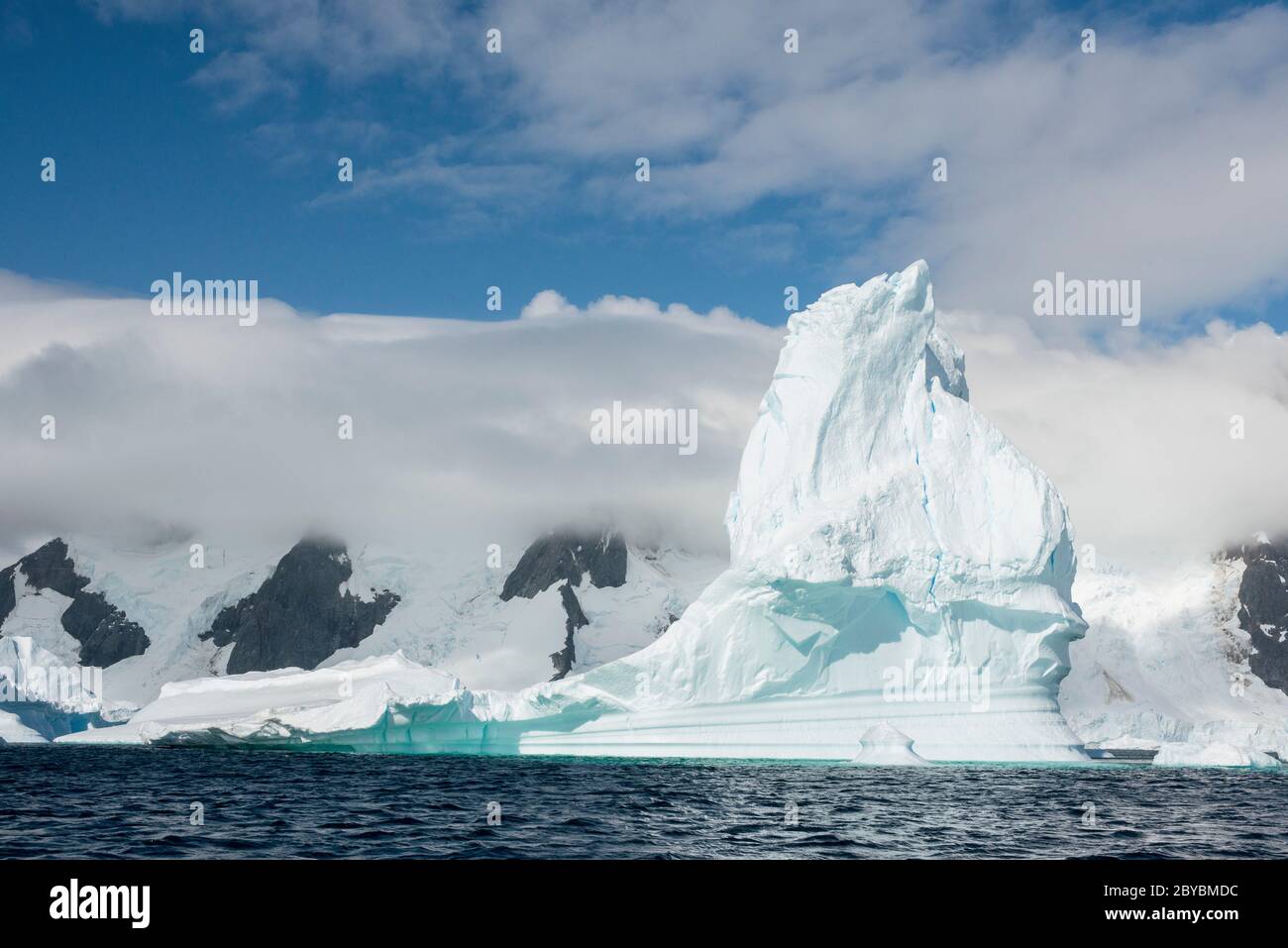 The iceberg grave yard in Pleneau Bay, Port Charcot Antarctica Stock ...