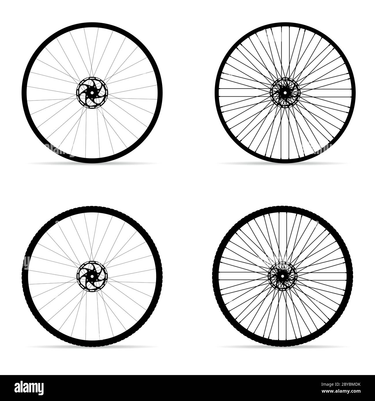 bicycle wheel set vector on white background Stock Vector Image & Art ...