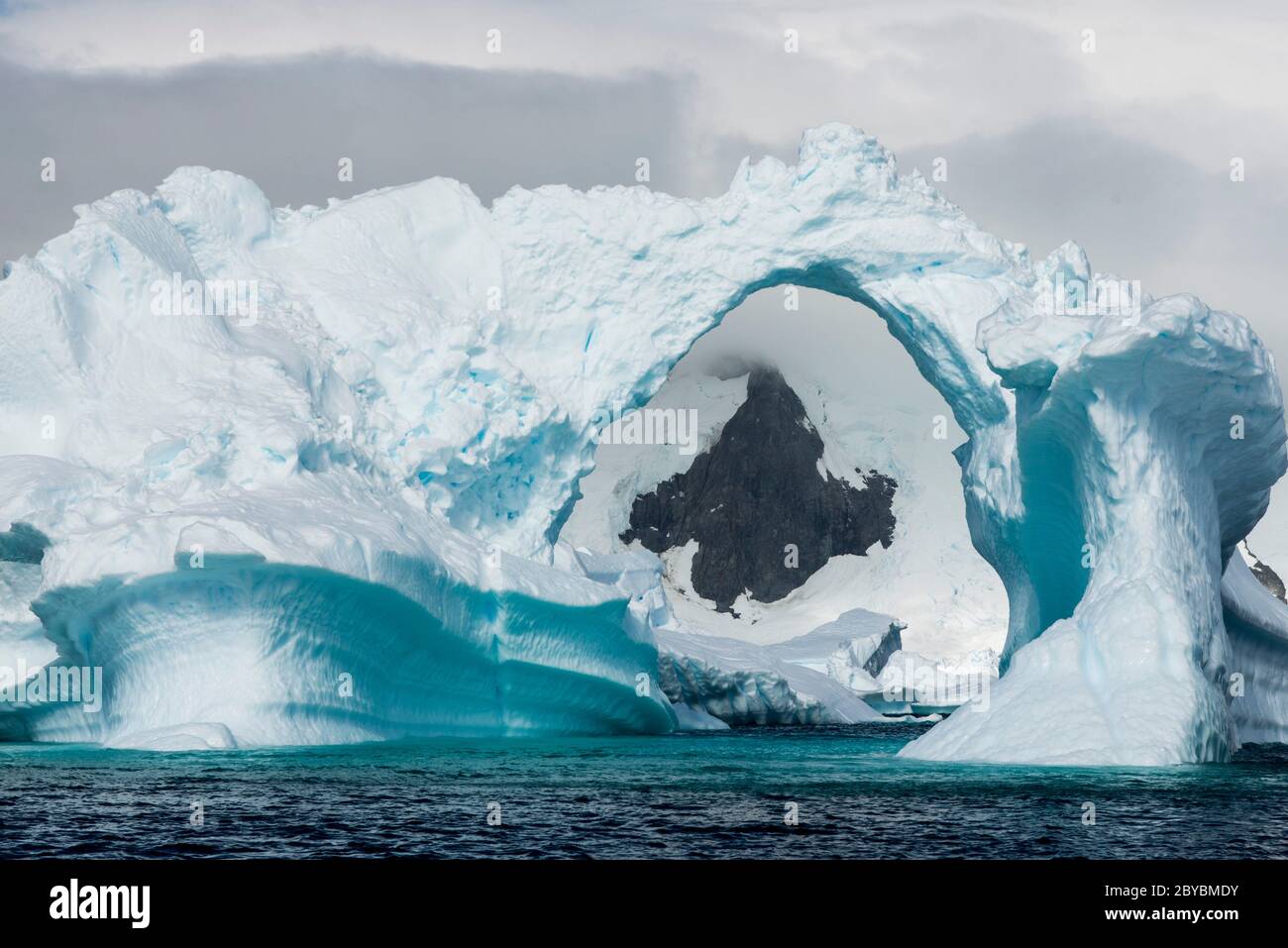 The iceberg grave yard in Pleneau Bay, Port Charcot Antarctica Stock ...