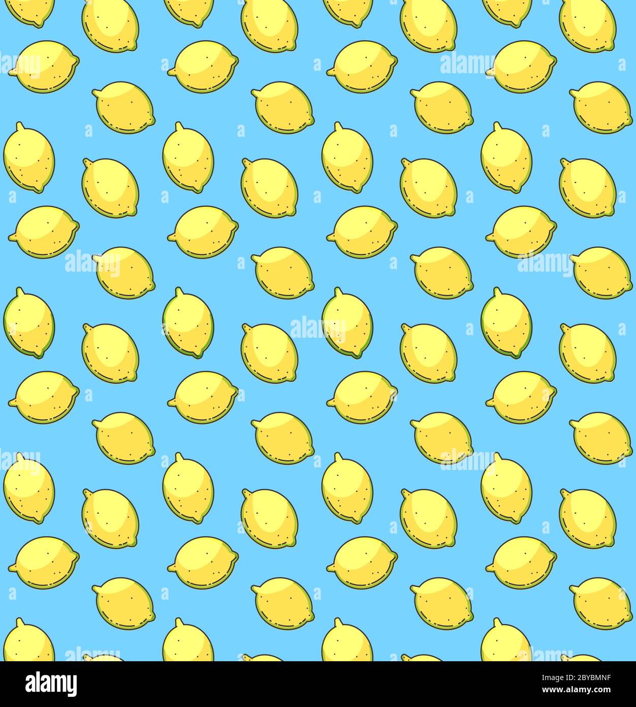 Lemonade lemons on blue Stock Vector Images - Alamy