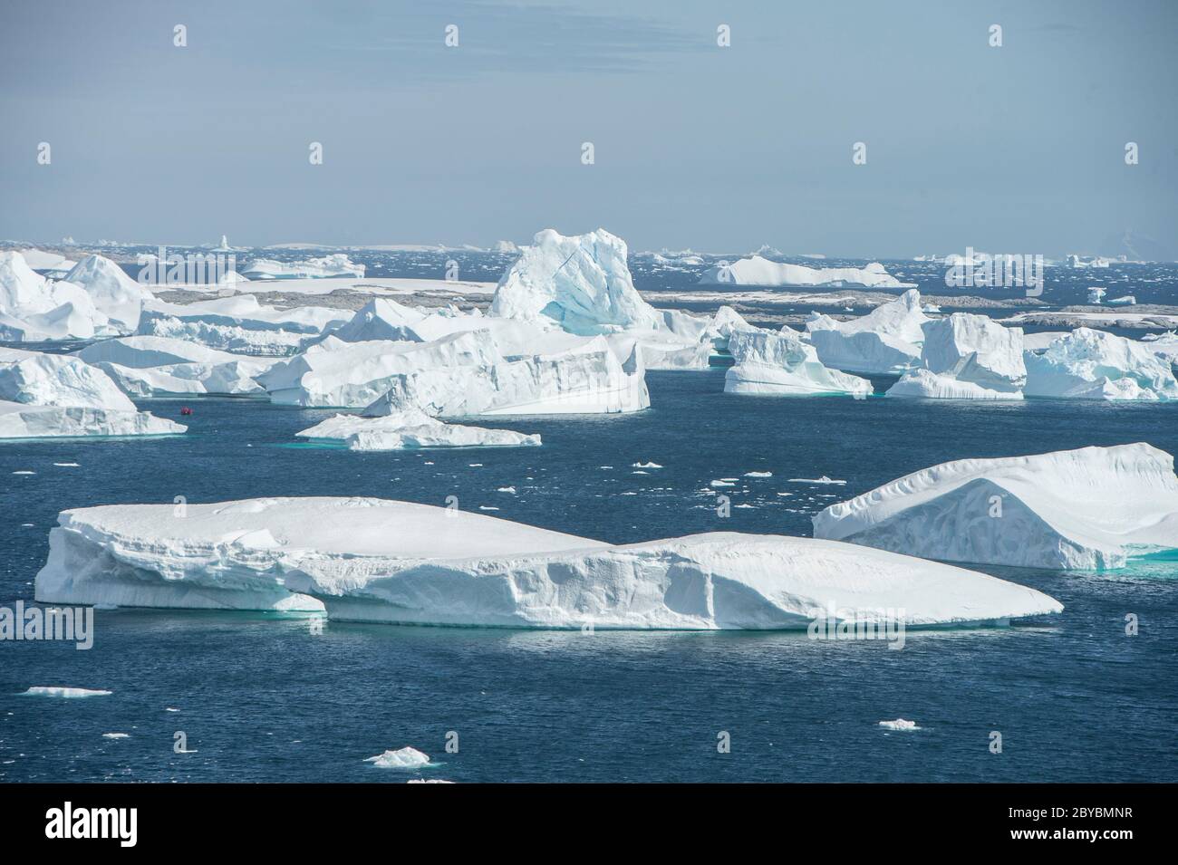 The iceberg grave yard in Pleneau Bay, Port Charcot Antarctica Stock ...